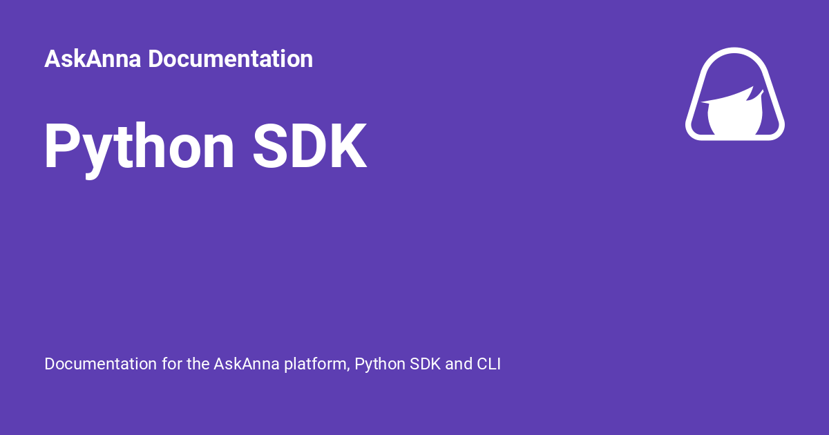 Python SDK - AskAnna Documentation